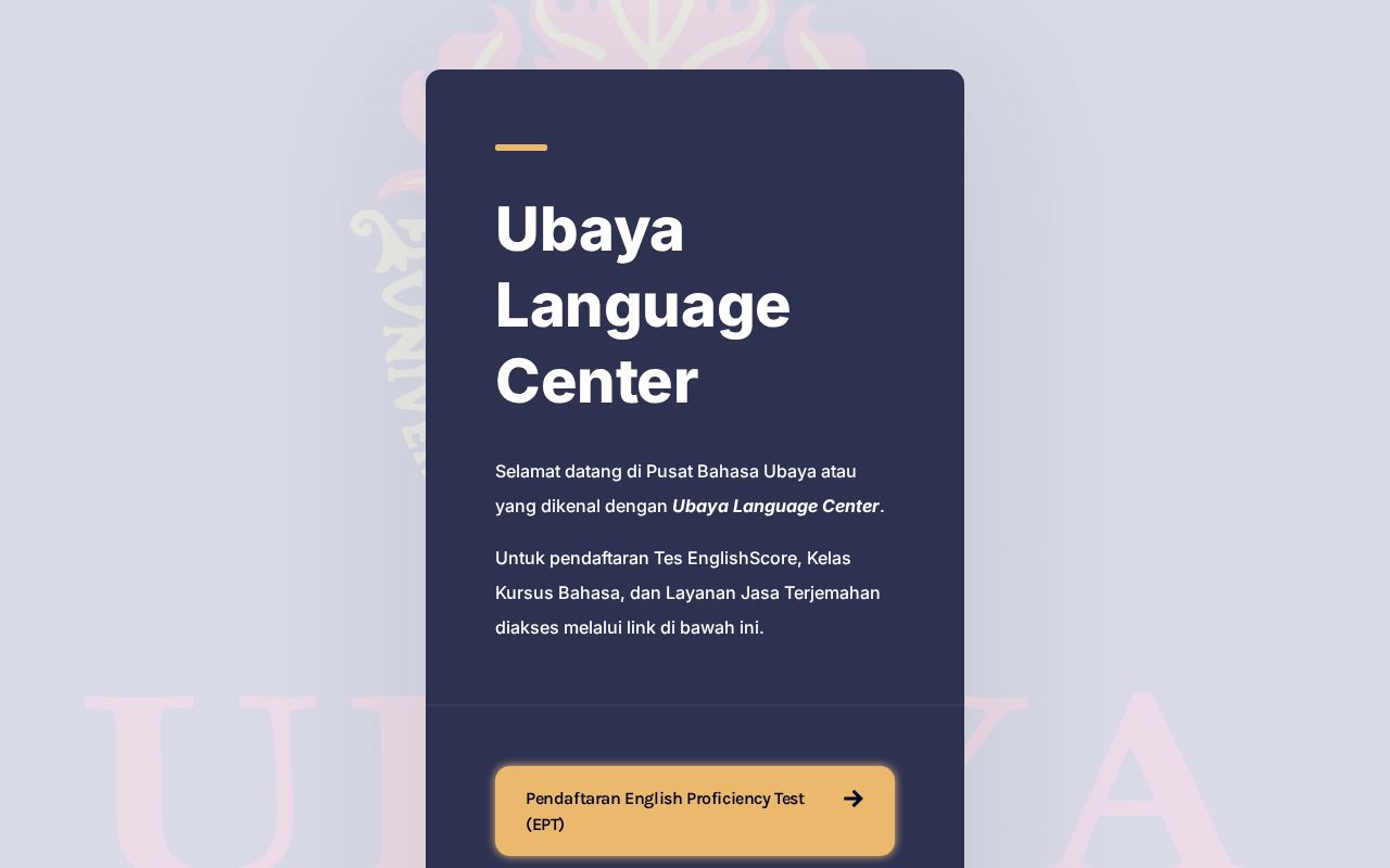 Ubaya Language Center